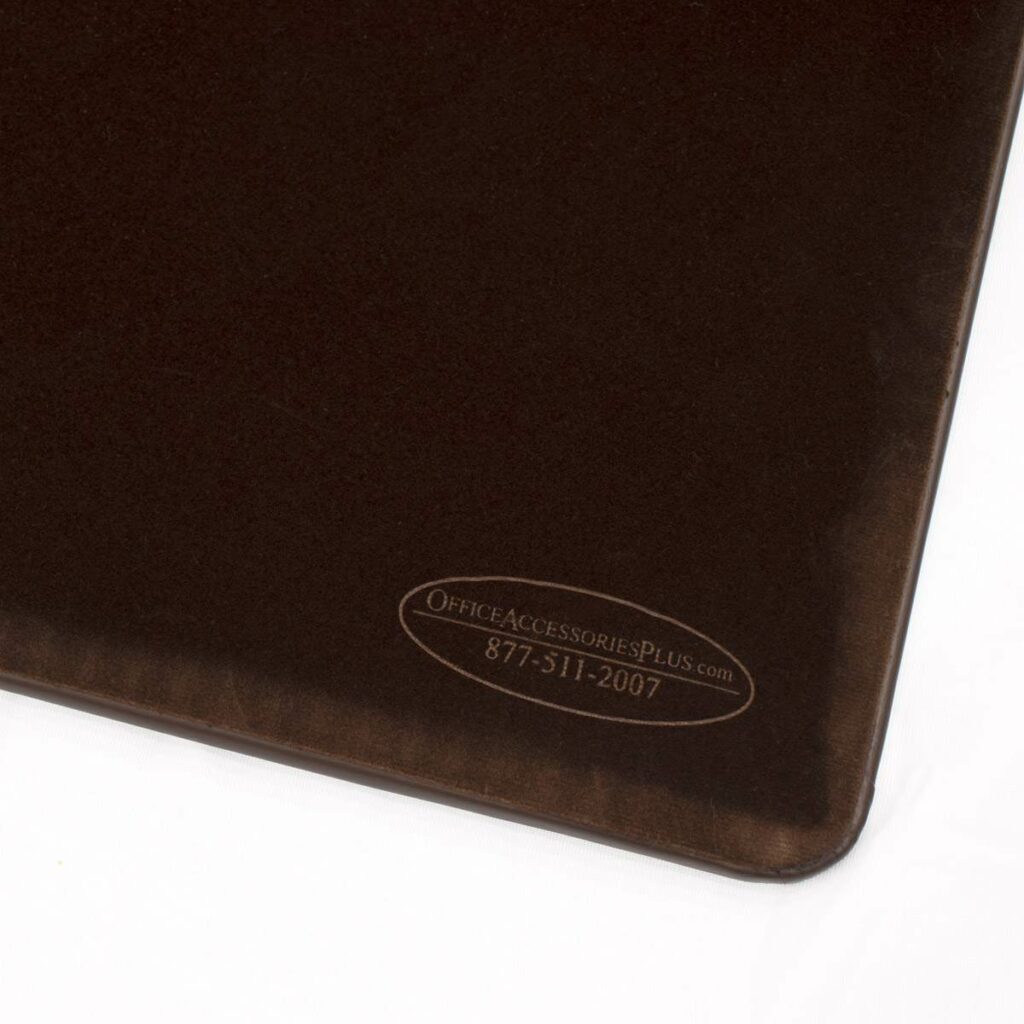 Leather Desk Mat (24 x 19) (Chocolate Brown) – OfficeAccessoriesPlus